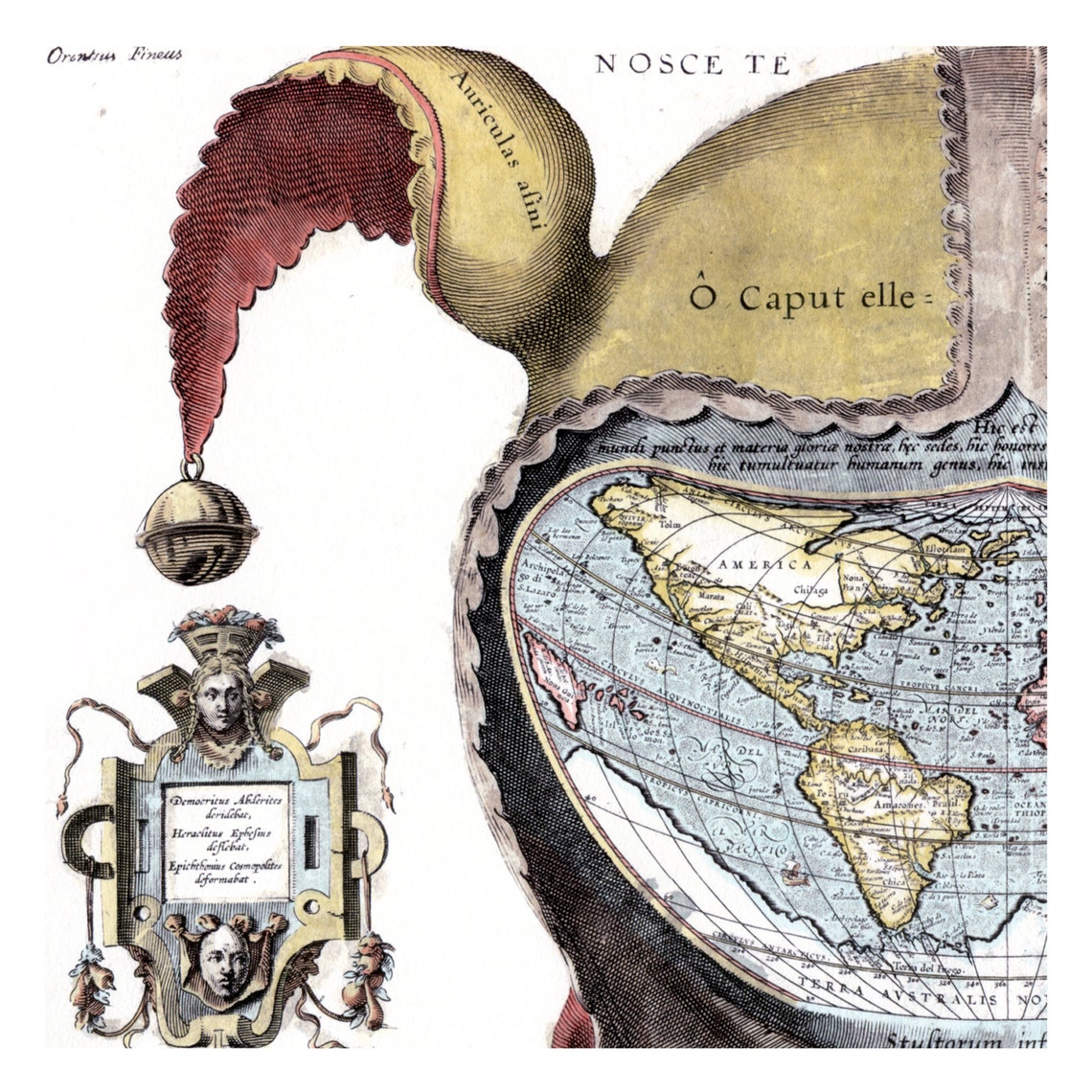 Hand Painted 'fool's Cap' Map of the World Circa - Etsy