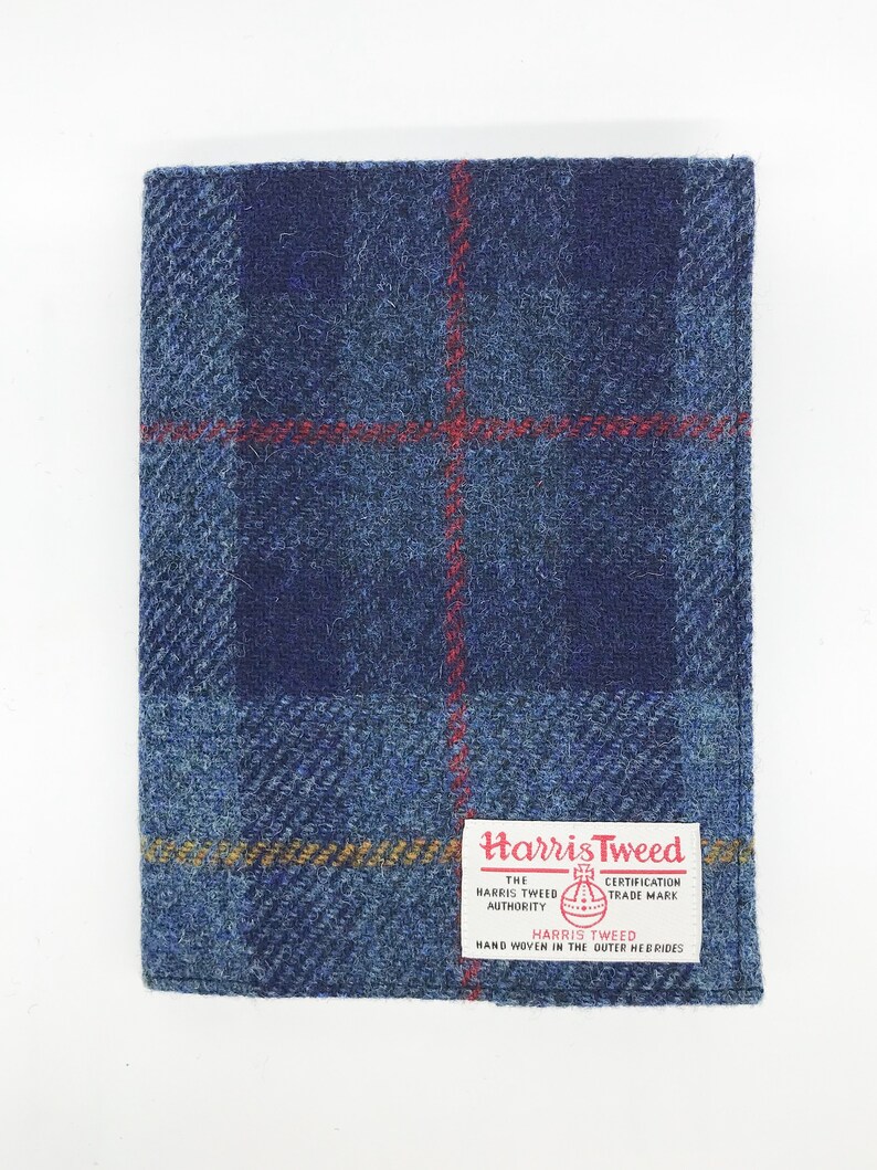 Harris Tweed® Navy Check A5 Book Cover Harris Tweed® Blue - Etsy UK