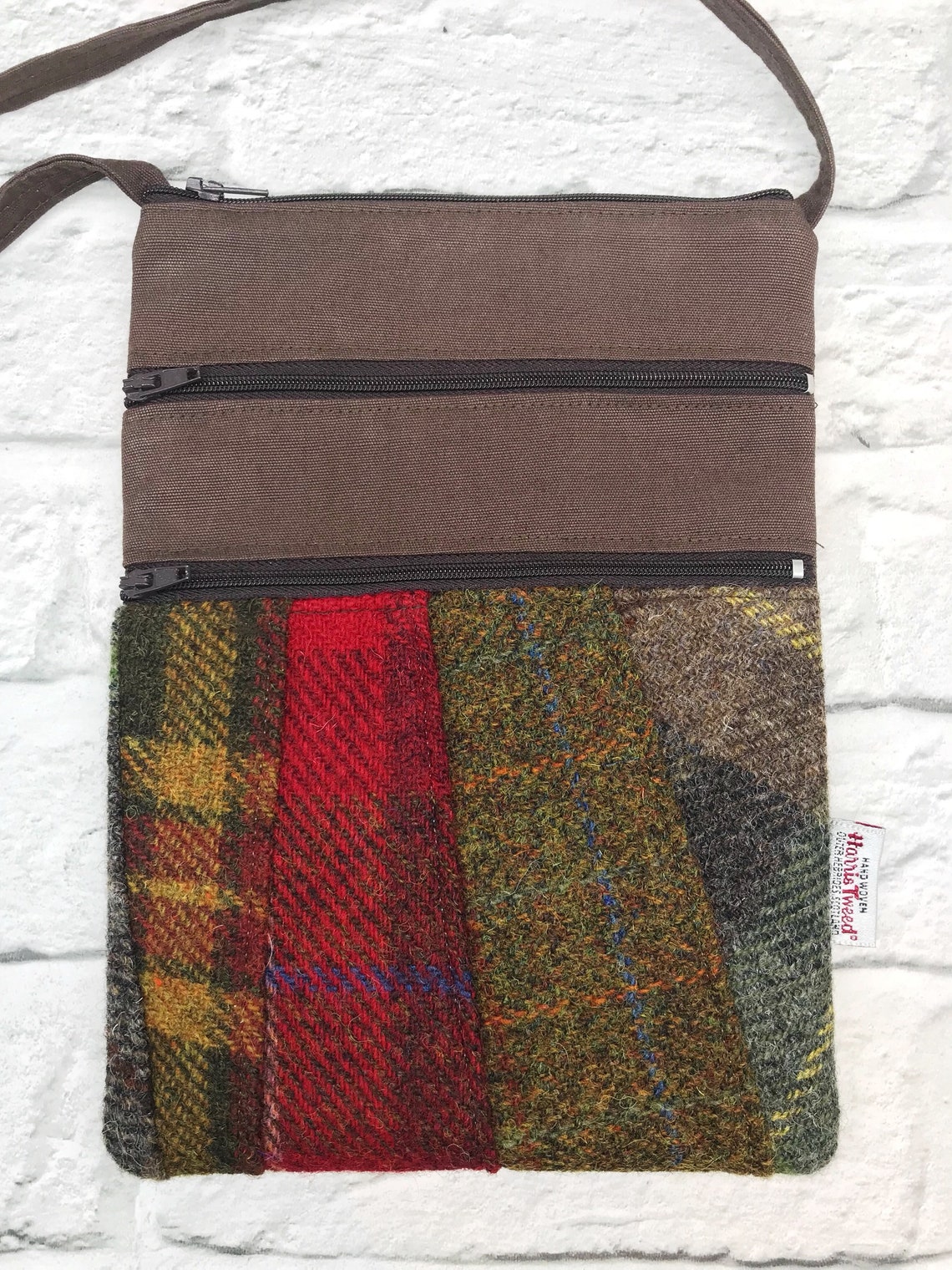 Scottish Harris Tweed® Patchwork and Canvas Bag | Scottish Tweed ...