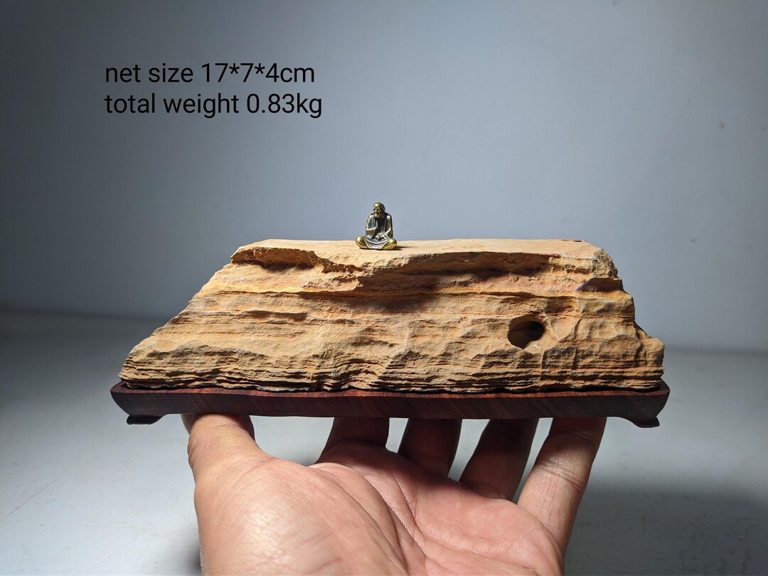 Unbrushed Lingbi Lotus Stone Natural Suiseki Viewing Stone Include the ...