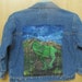 T Rex Hand Painted Dinosaur Jacket Boys Size 7 Tyrannosaurus Rex Denim ...