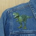 T Rex Hand Painted Dinosaur Jacket Boys Size 7 Tyrannosaurus Rex Denim ...