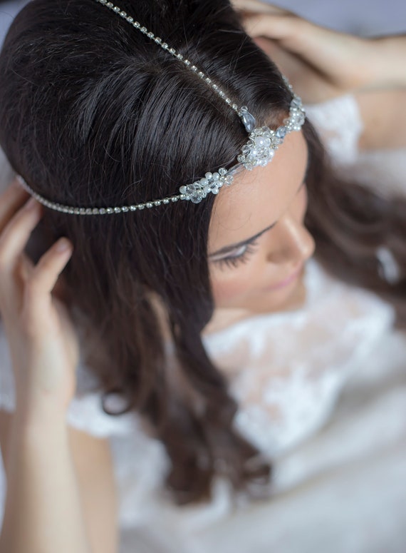 Hair Chain Jewelrychain Headpiecebohemian Head Chaincrystal | Etsy