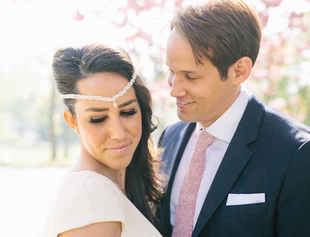 Wedding Forehead Band,wedding Pearl Headpiece,wedding Pearl Headband ...