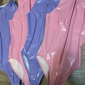 Pastel PVC High Neck Bodysuit - Etsy