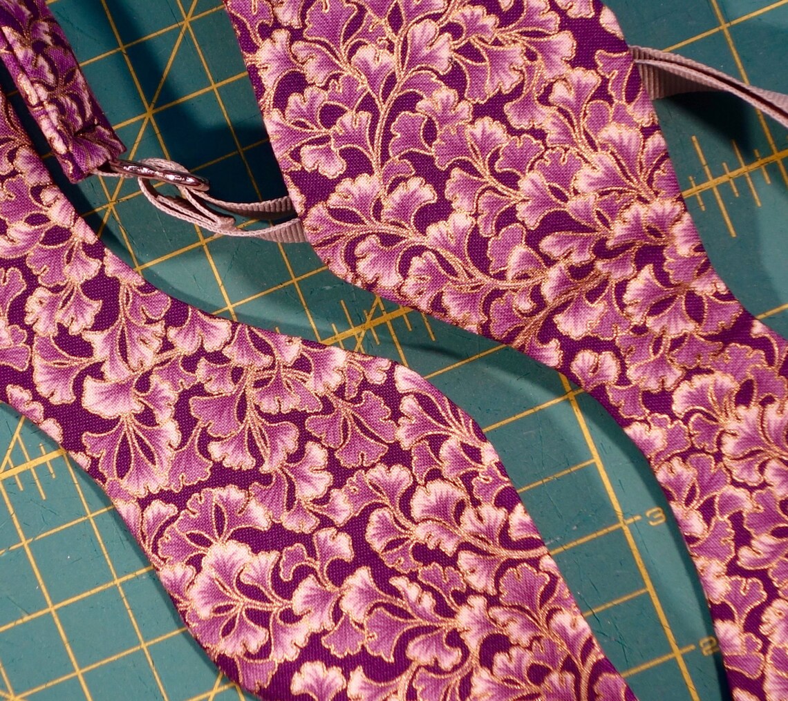 Classic English Purple With Gold Ginkgo Self-tie or Pre-tied - Etsy
