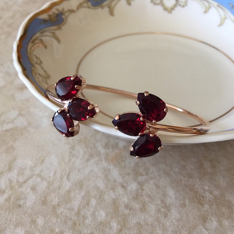 Garnet Bangle - Etsy