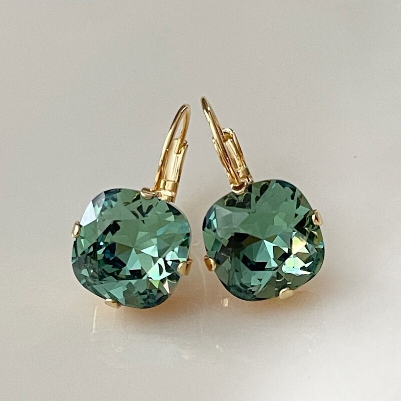 Green Earrings - Etsy