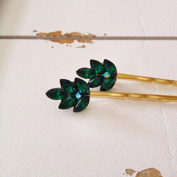 Emerald Green Pin - Etsy