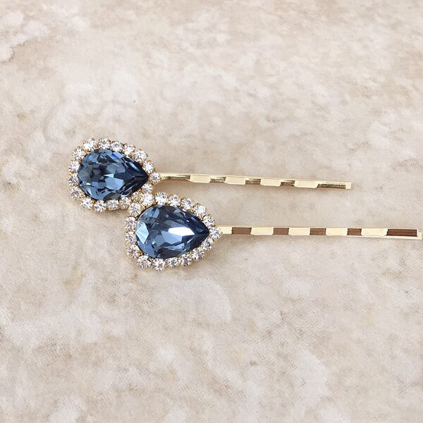 Blue Hair Pins - Etsy