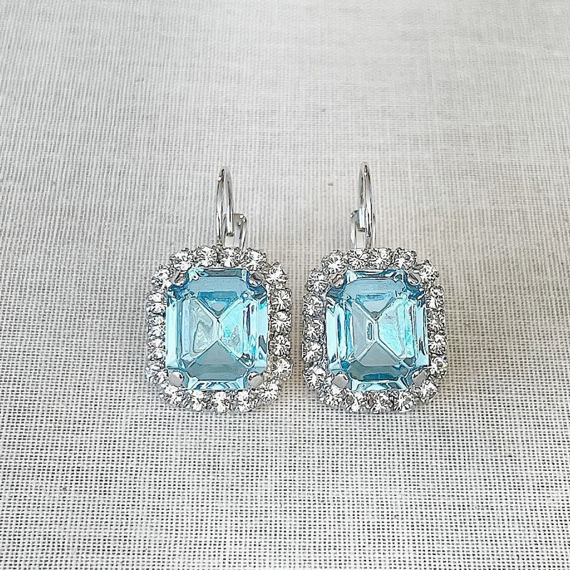 Ice Blue Earrings - Etsy