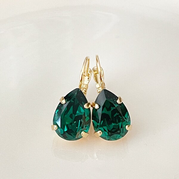 Emerald Drop Earring - Etsy