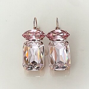 Blush Pink Earrings, Large Statement Earrings, Ballet Pink Large Drop ...
