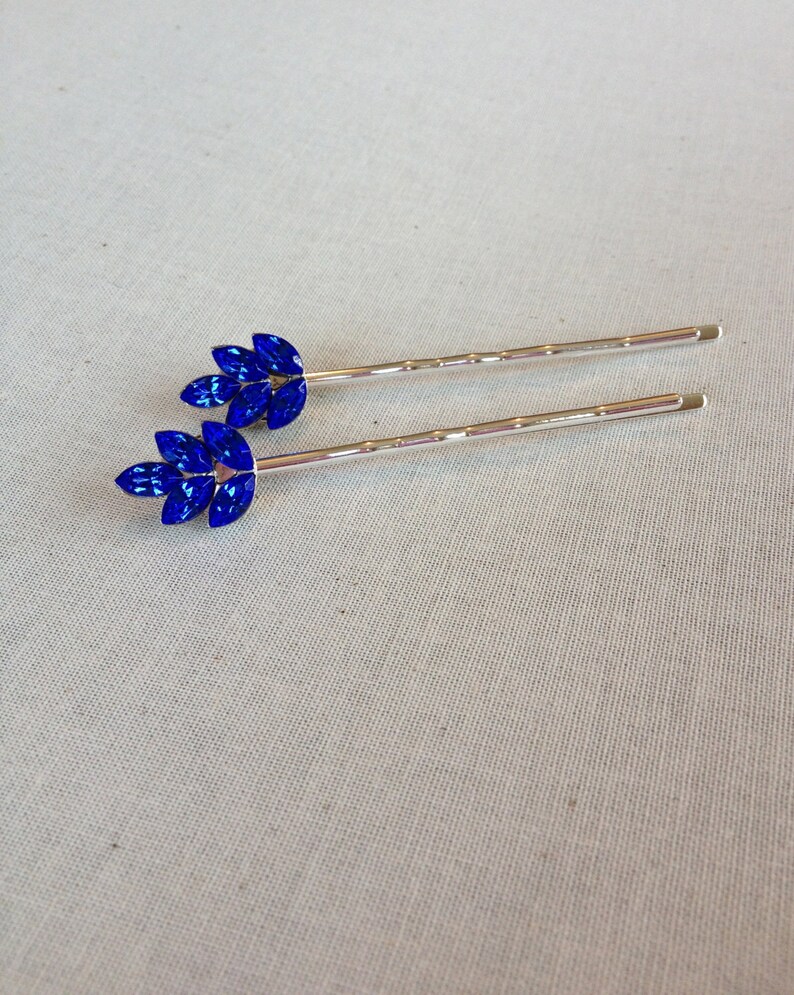 Pair Royal Blue Bobby Pins Blue Vintage Wedding Something | Etsy
