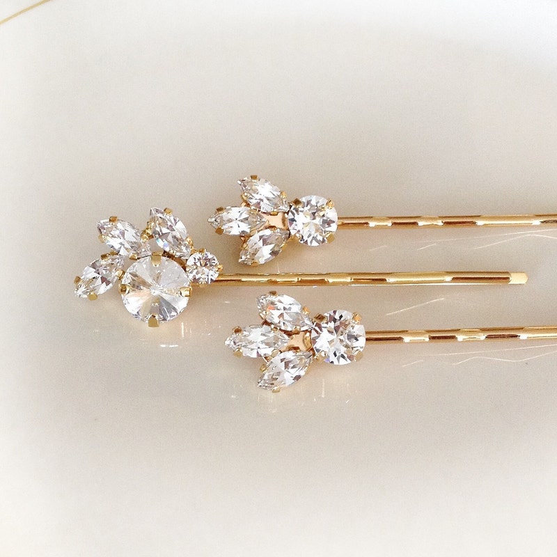 Crystal Hair Pins - Etsy