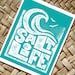 Salt Life Typography Quote Fine Art Print Letterpress 8x10 Beach Ocean ...