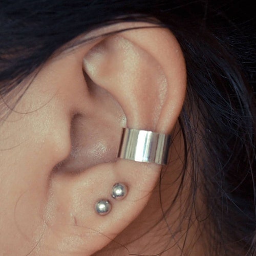 Double Band Cartilage Ear Cuff Sterling Silver - Etsy