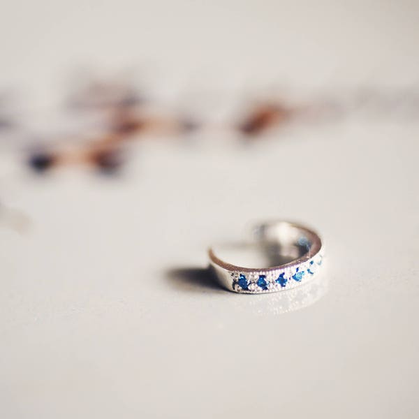 Blue Ear Cuff - Etsy