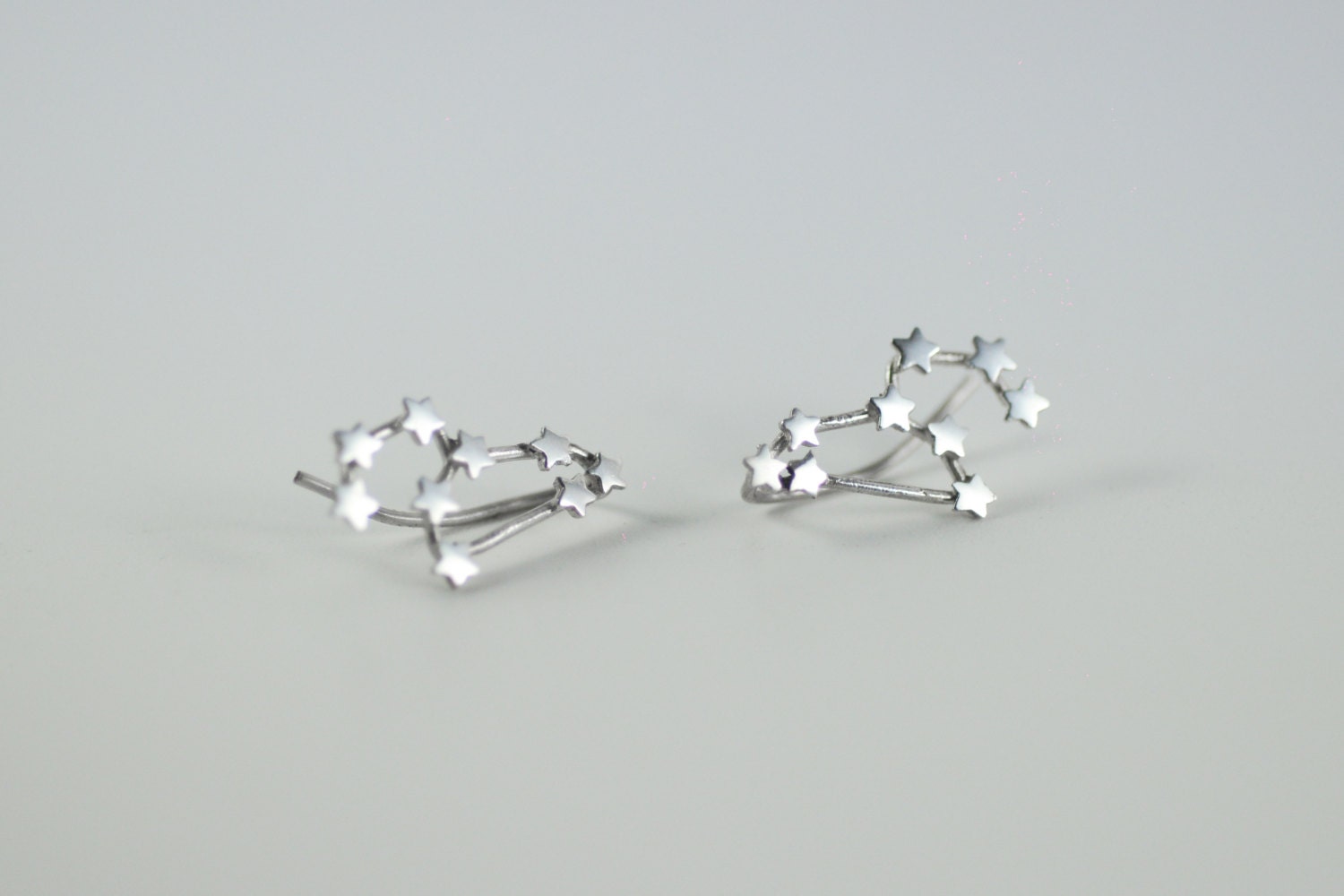 Leo Zodiac Constellation Sterling Silver Ear Climbers Ear | Etsy