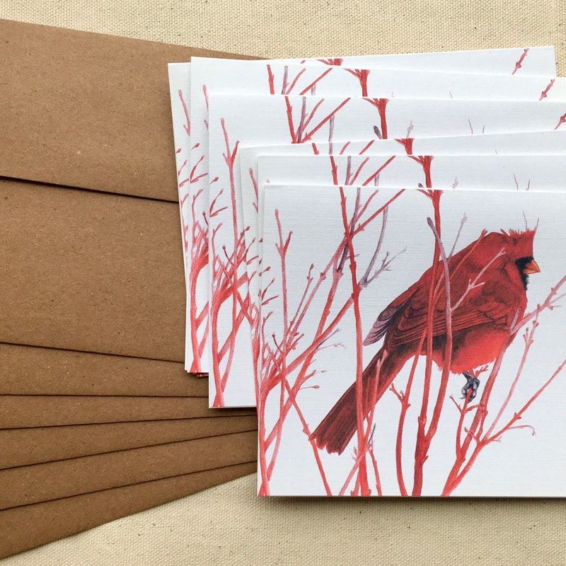 Cardinal Card - Etsy