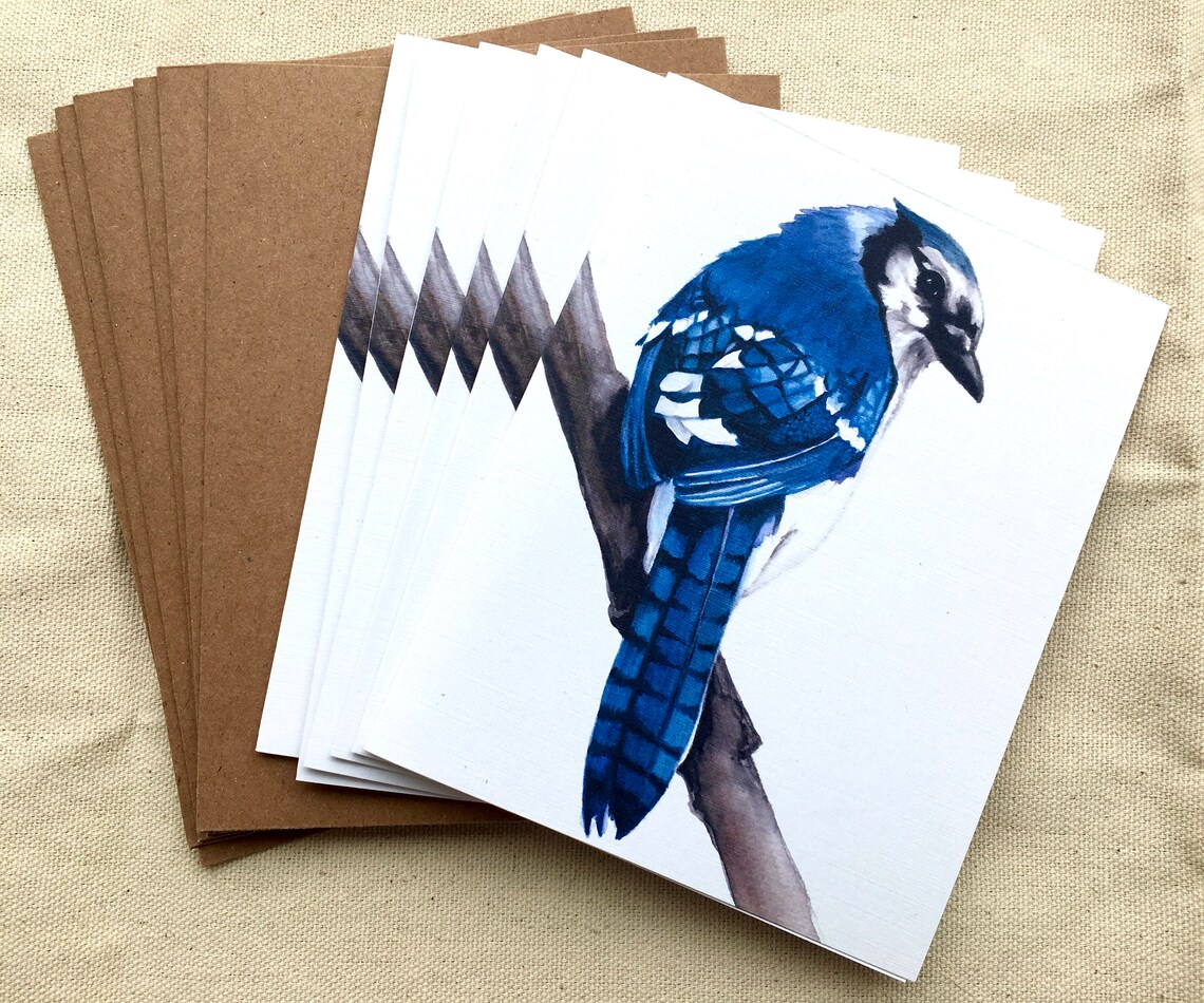 Blue Jay Cards - Etsy