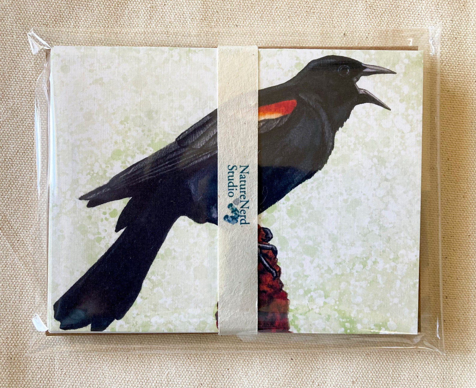 Red-winged Blackbird Note Cards - Etsy