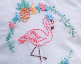 Flamingo Hand Embroidery - Etsy