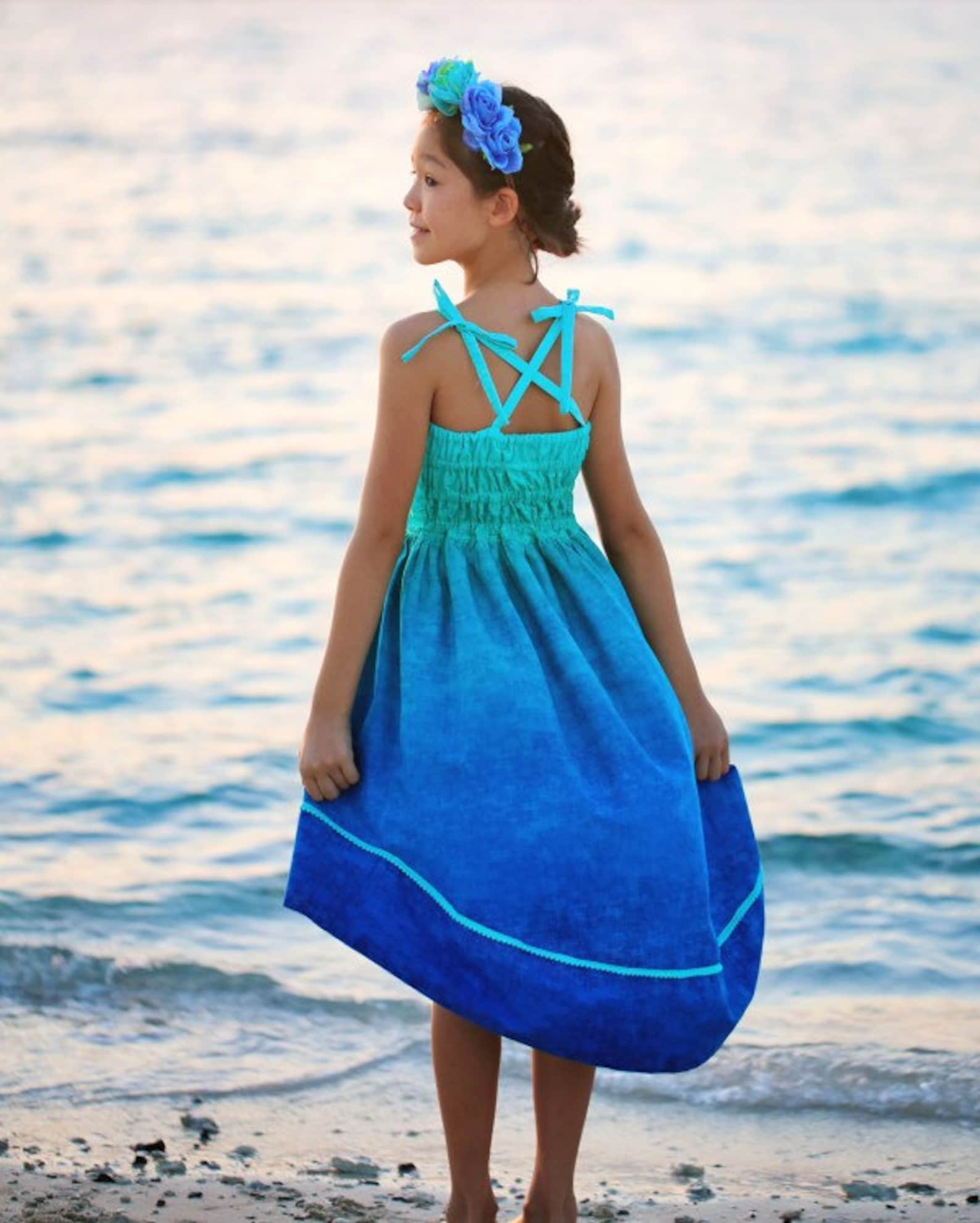 Sunflower Girls' Sundress Sewing Pattern: Peplum, Maxi, Crossover ...