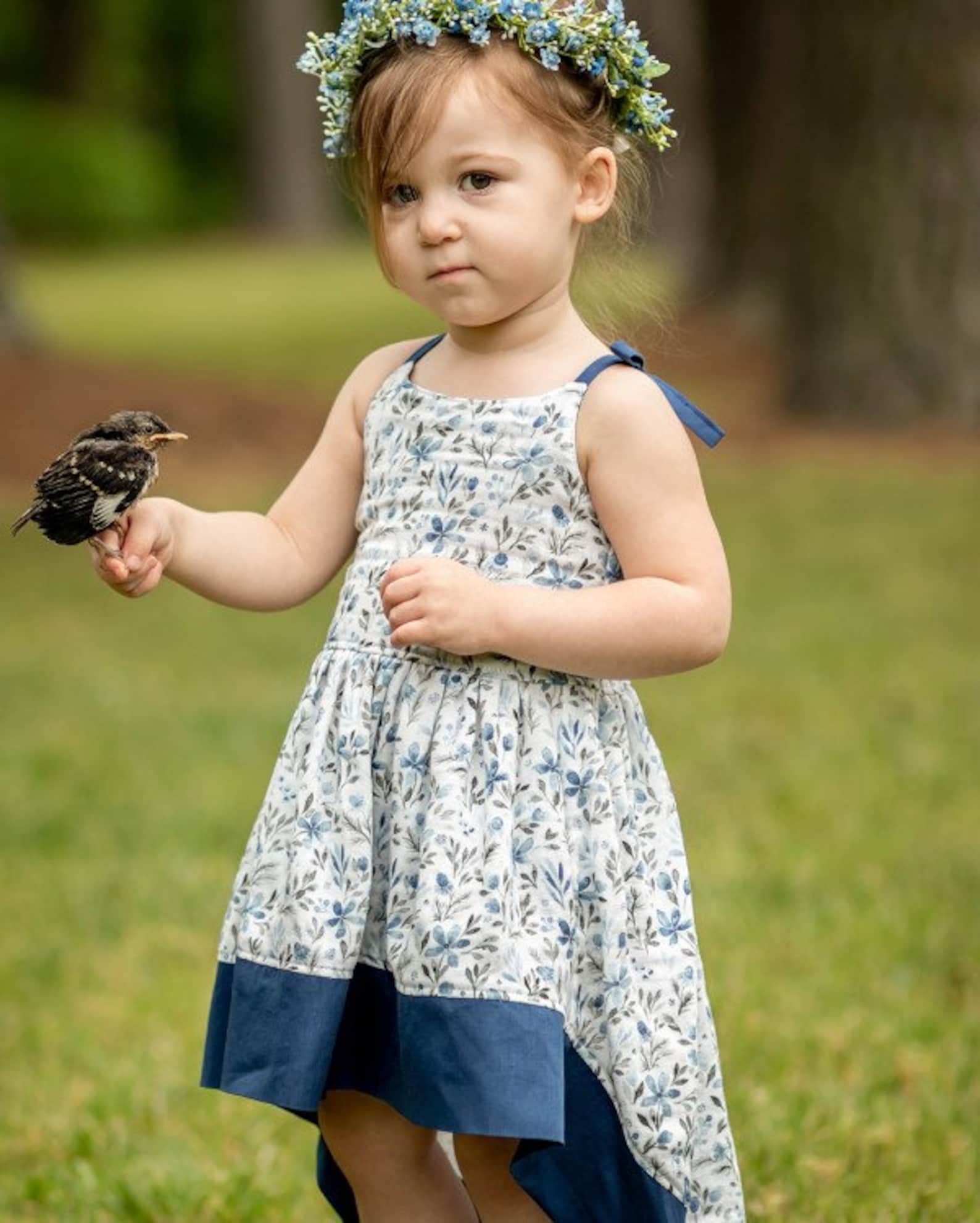 Sunflower Girls' Sundress Sewing Pattern: Peplum, Maxi, Crossover ...