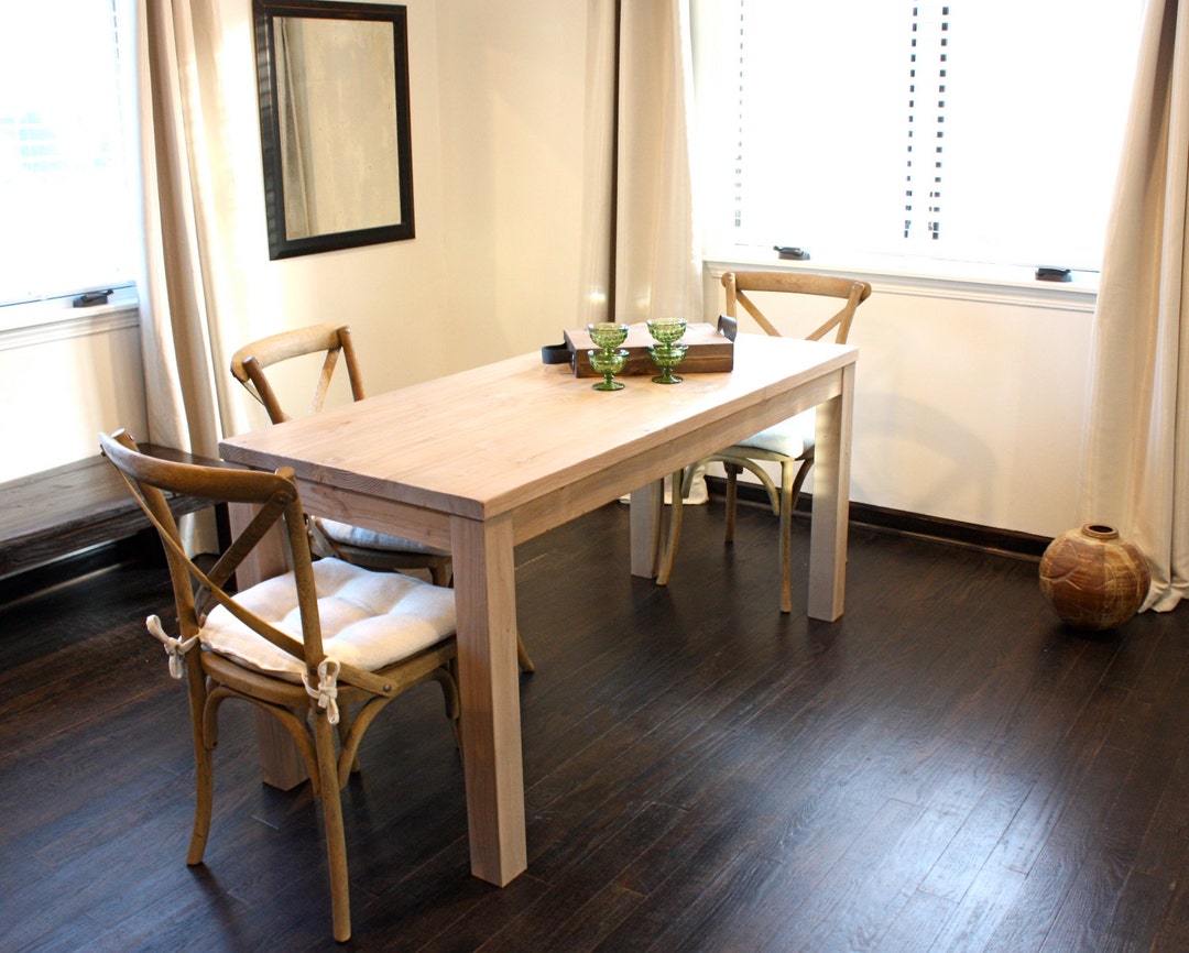 Rustic Wood Table, Handmade, Parsons Style - Etsy