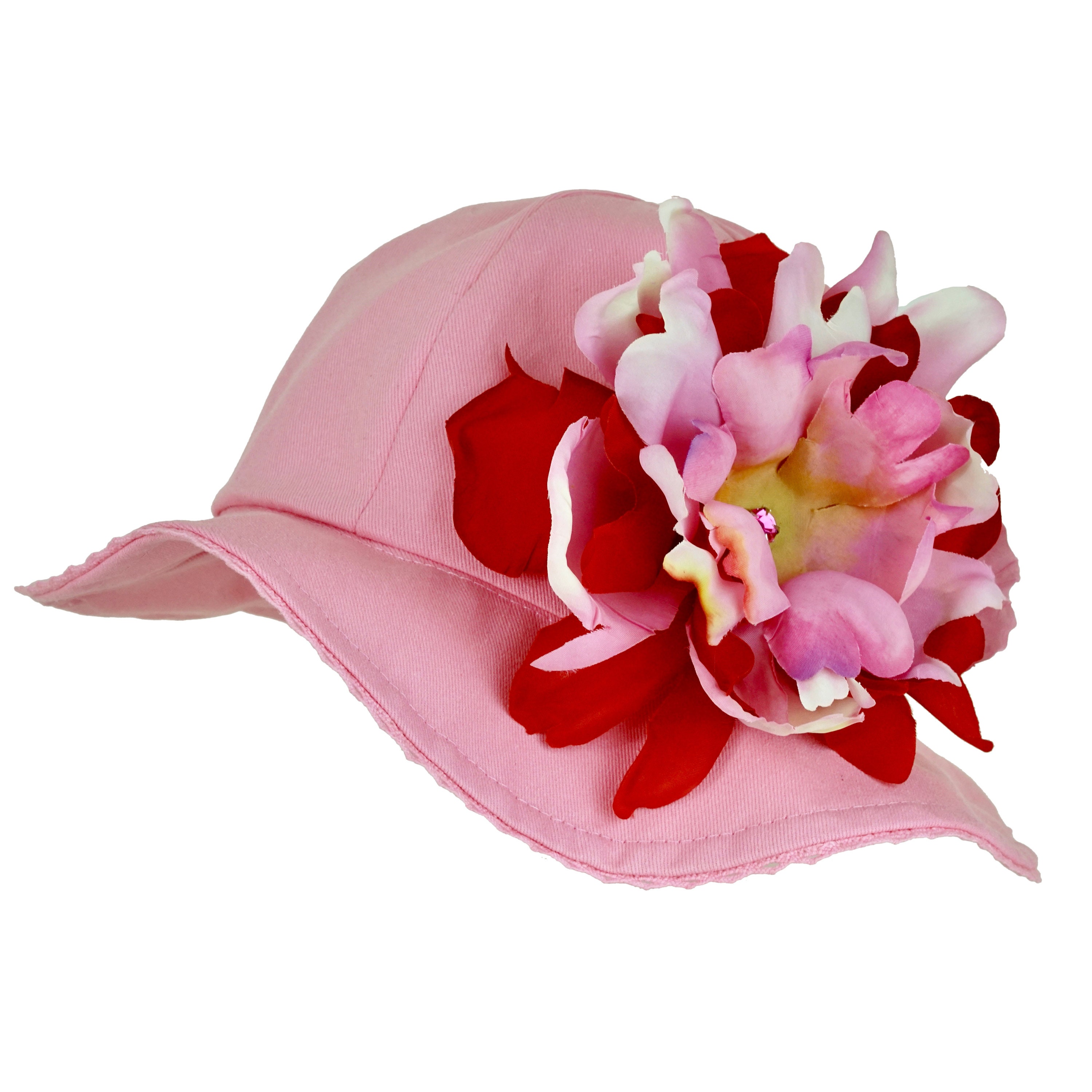 Candy Pink Peony Stella Sun Hat Baby Sun Hat Girls Sun Hat | Etsy
