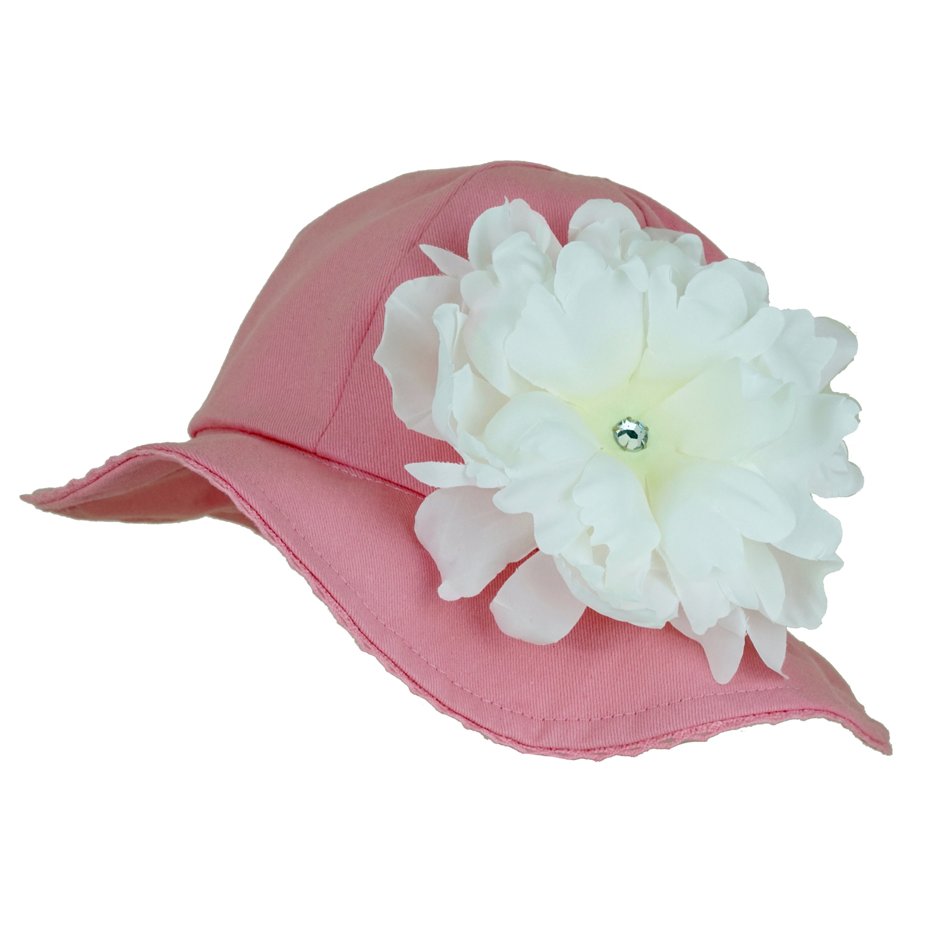 Candy Pink Peony Stella Sun Hat Baby Sun Hat Girls Sun Hat | Etsy