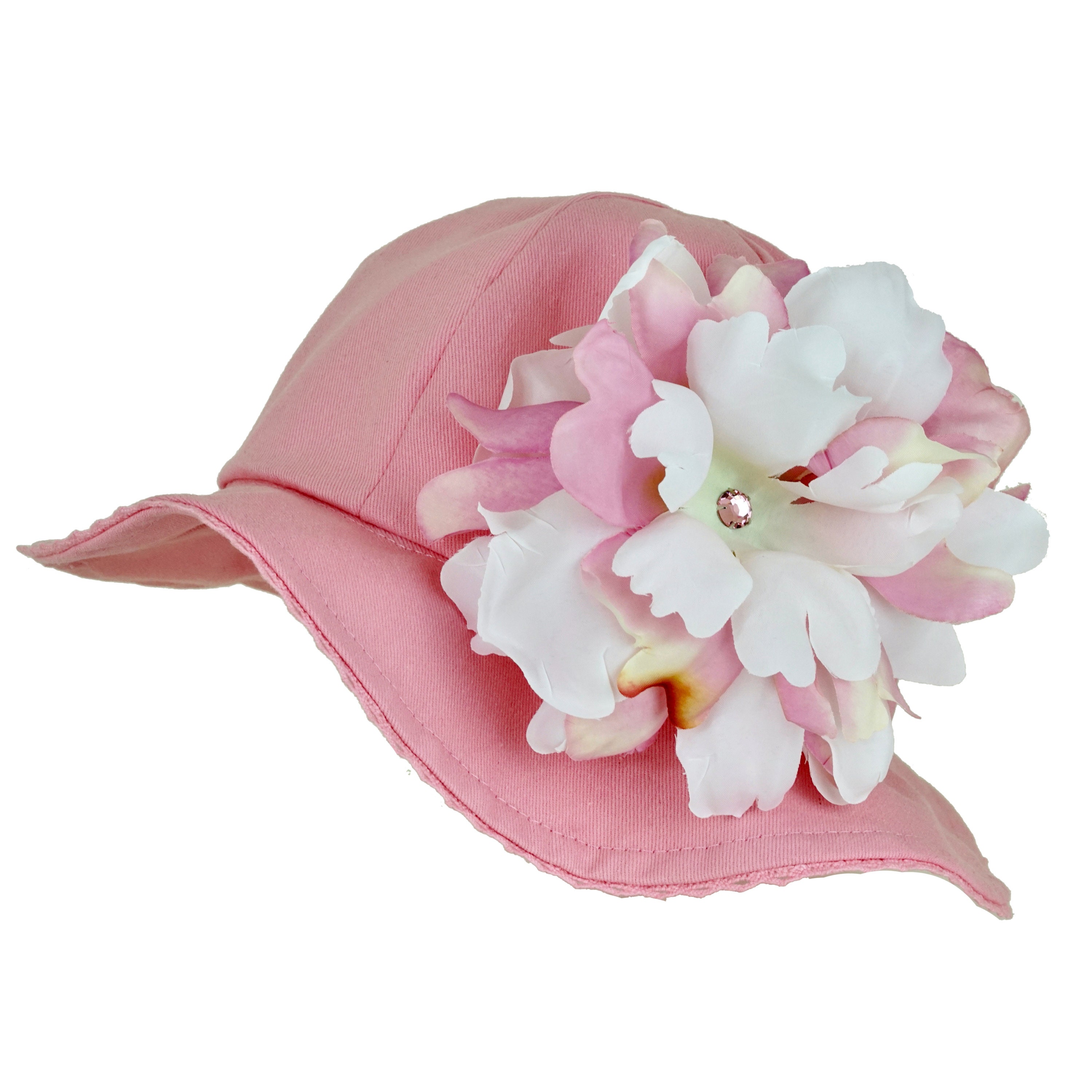 Candy Pink Peony Stella Sun Hat Baby Sun Hat Girls Sun Hat | Etsy
