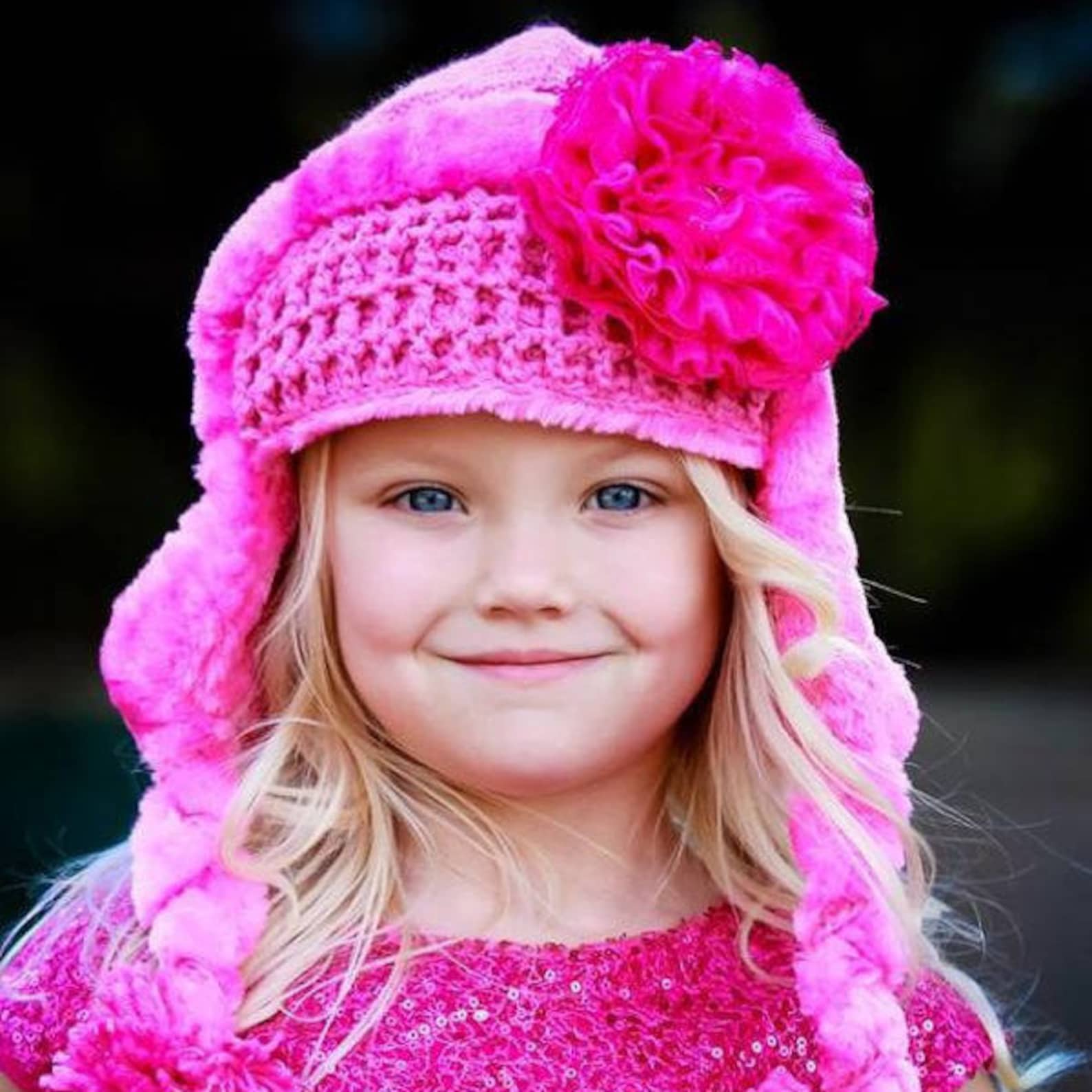 Winter Wimple Lace Hat Baby Girl Winter Hat Baby Hat - Etsy