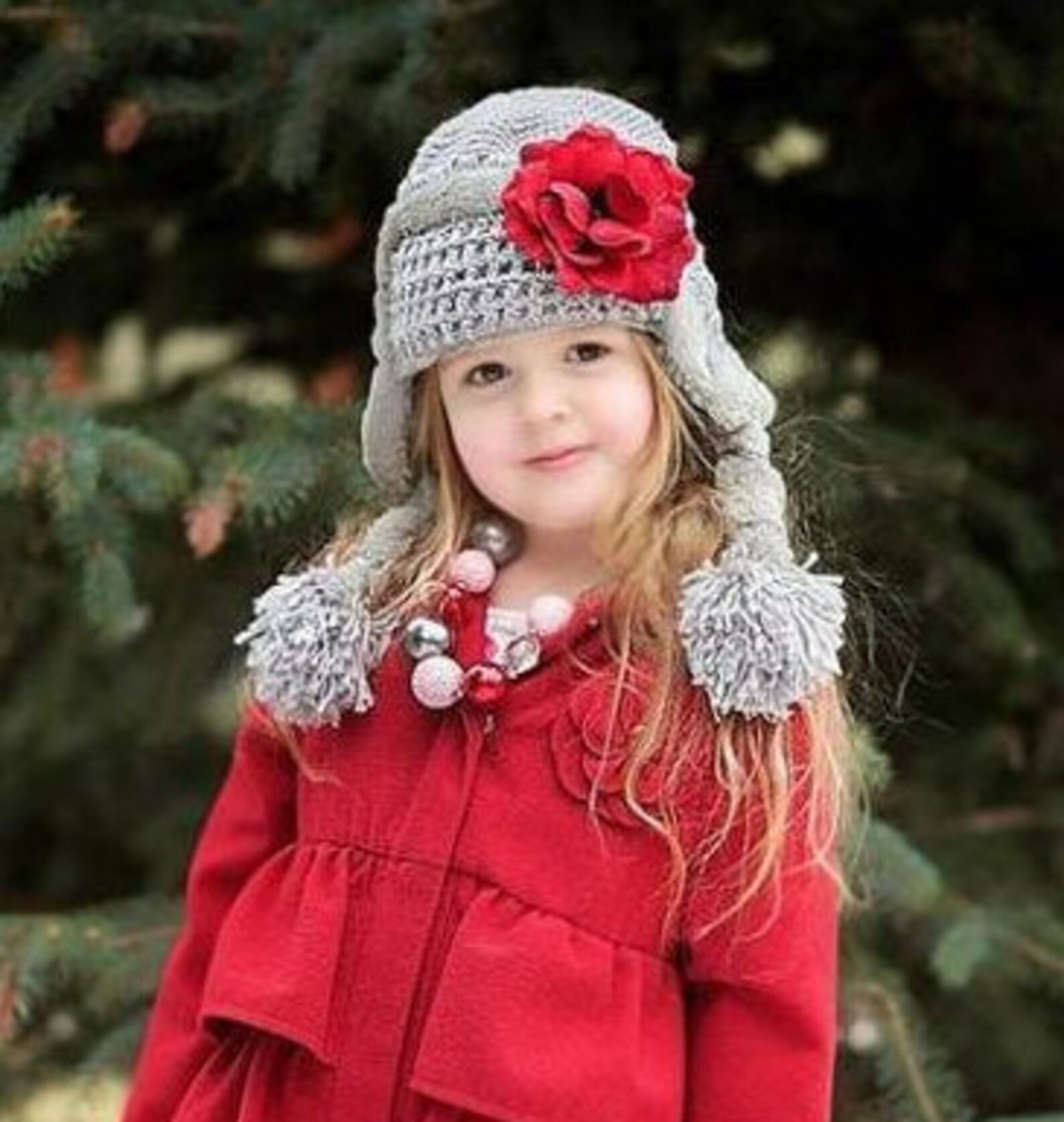 Winter Wimple Rose Hat Baby Girl Winter Hat Baby Hat | Etsy