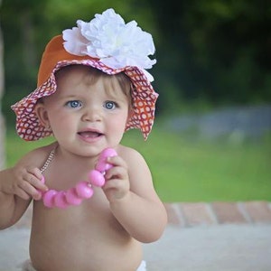 Orange Circle Sun Hat Baby Girl Sun Hat Baby Floppy Hat Sun Hat Baby ...