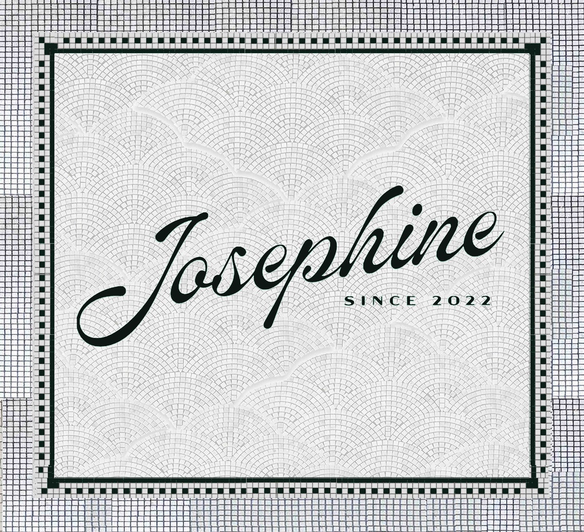 Restaurant Floor Entrance Mosaic, Handmade Tile Mosaic Logo, Mosaic ...