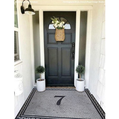 Mosaic Floor Entrance Custom Mosaic Install With Personalized - Etsy