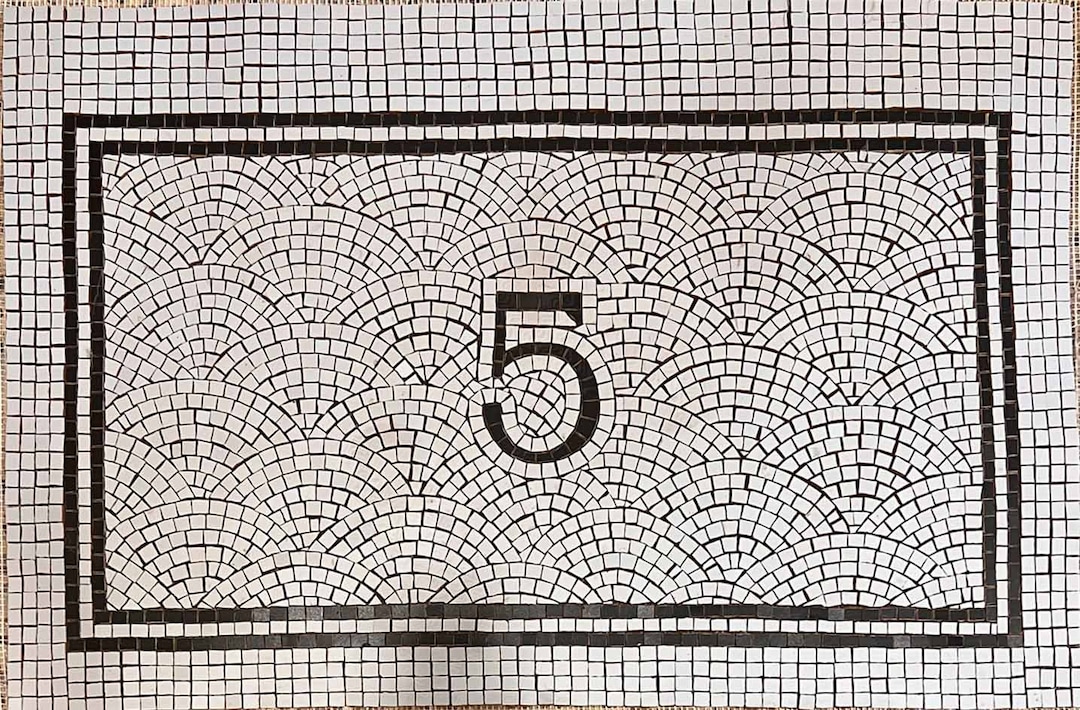 Custom Mosaic Number Floor Mosaic, Number Address Mosaic Floor , Mosaic ...