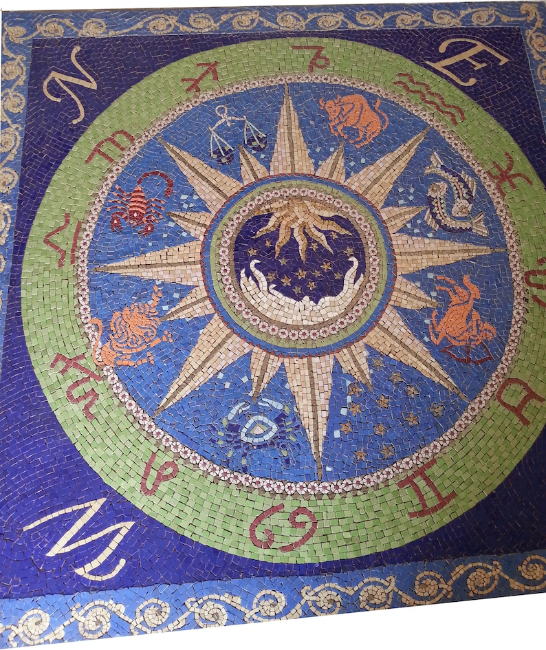 Horoscope Sign Mosaic Zodiac Mosaic Outdoor Garden Mosaic Path - Etsy