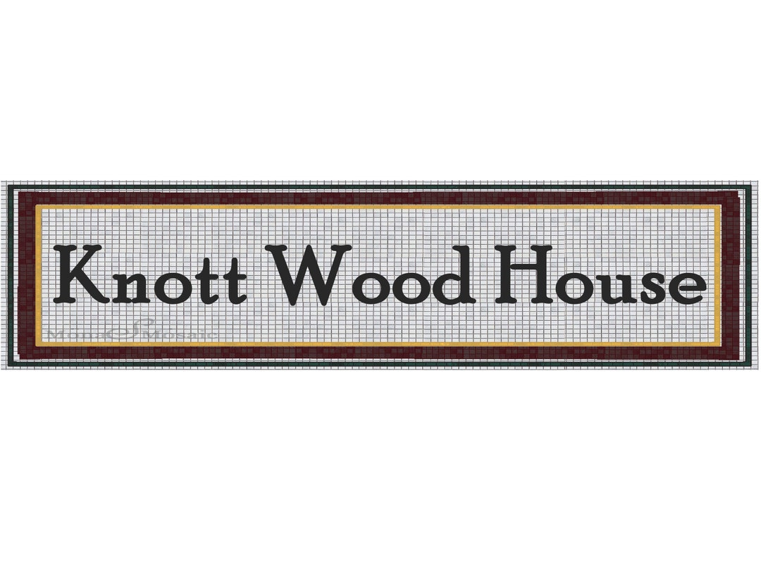 Inset Mosaic for a Tile Floor, House Name Custom Mosaic "knott Wood ...