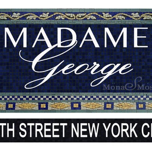 Custom Mosaic NYC Subway Style Mosaic Logo Sign, Mosaic Tile Custom ...