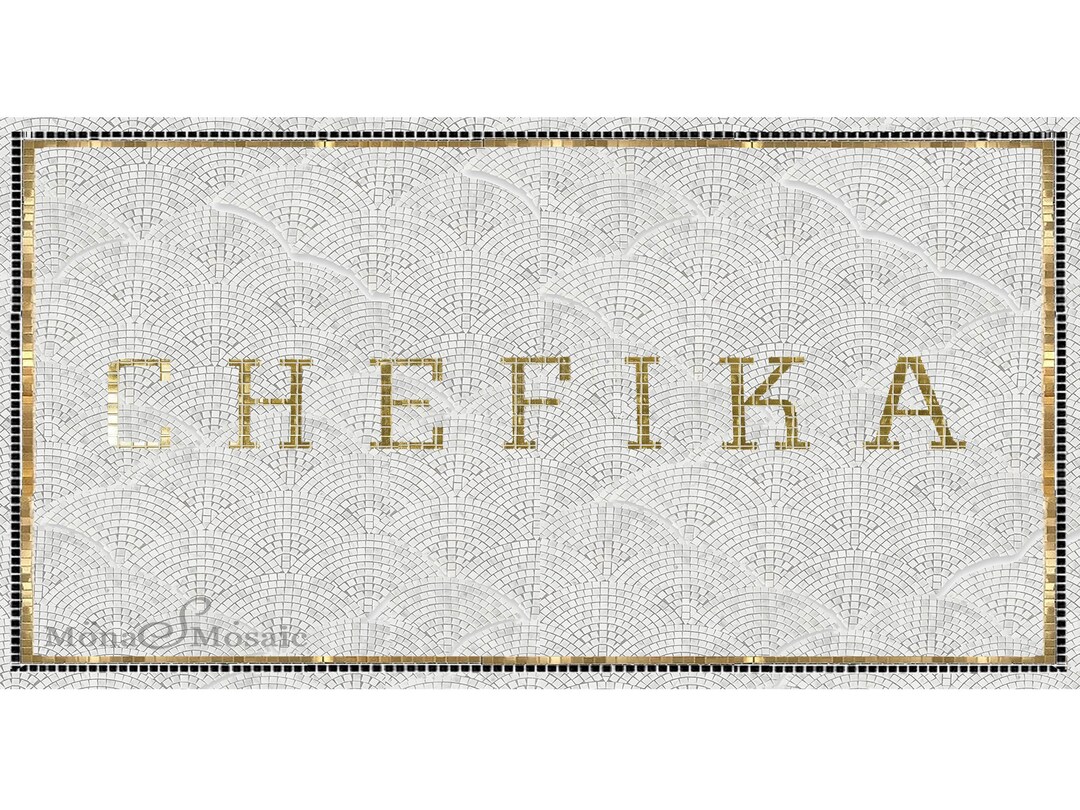 Tile Restaurant Logo Mosaic Business Name Lettering, Mosaic Logo ...