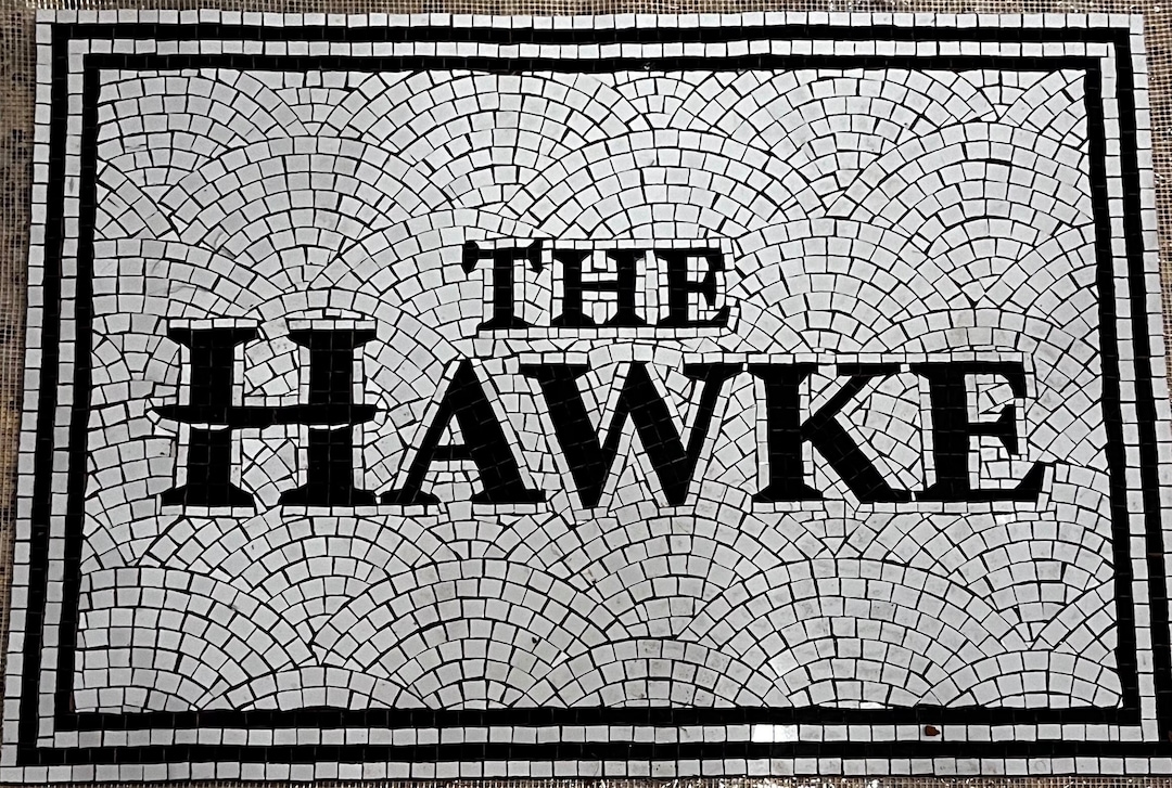 Custom Mosaic Restaurant Name Entry Floor Tile Mosaic Lettering Mosaic ...