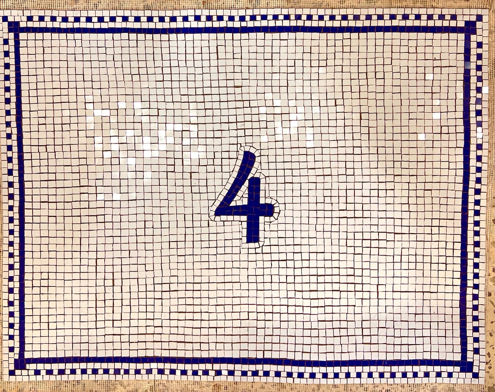 Custom Mosaic Number Floor Mosaic Tile, Number Address Custom Mosaic ...