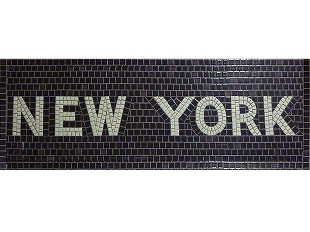 Custom Size Mosaic Tile New York, New York Mosaic Tile, NYC Subway Tile ...