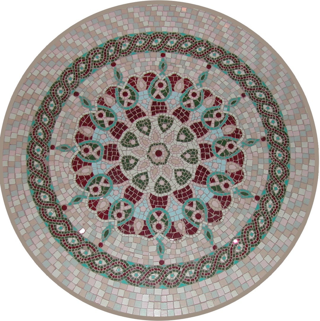 Hand Cut Tile Mosaic Art Ceramic Tile Serena Medallion Decorative Tile ...