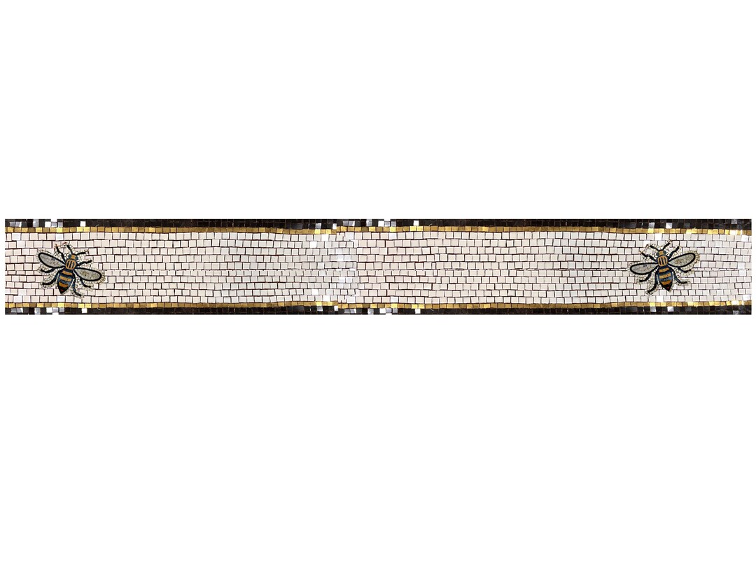 Hand Crafted Tile Mosaic Bee Strip for a Room Divider Space With Small ...