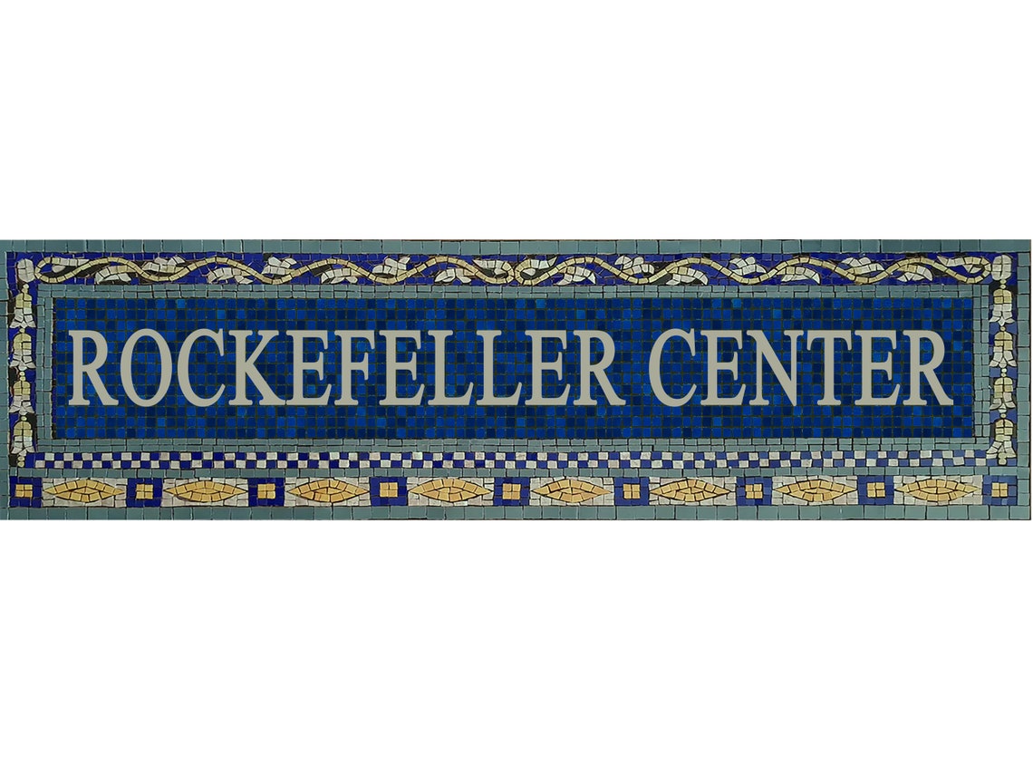 Rockefeller Center Mosaic Subway Sign for Install Handmade - Etsy