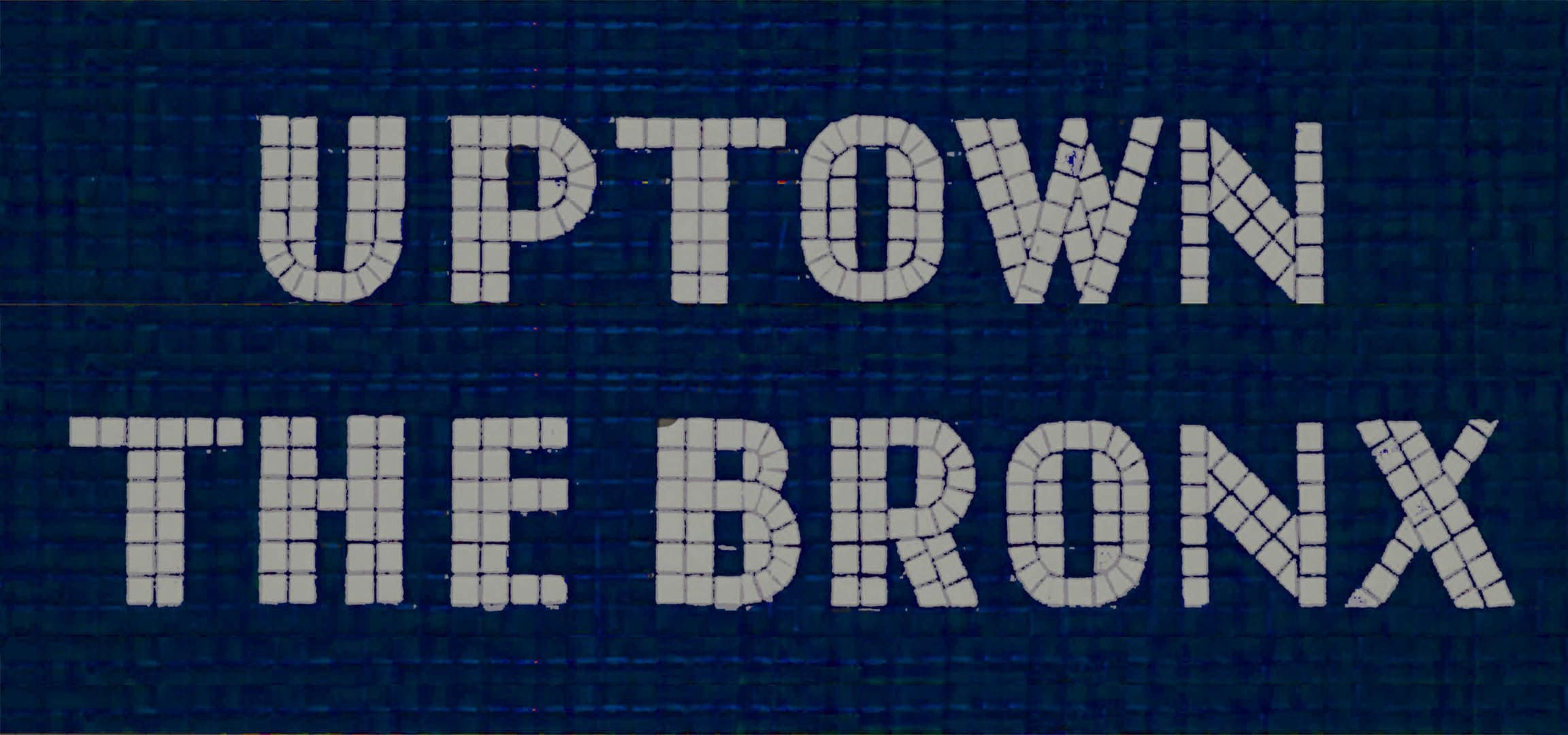 New York Subway Sign uptown THE Bronx Mosaic - Etsy